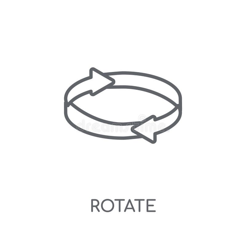 Rotate Linear Icon. Modern Outline Rotate Logo Concept on White Stock ...