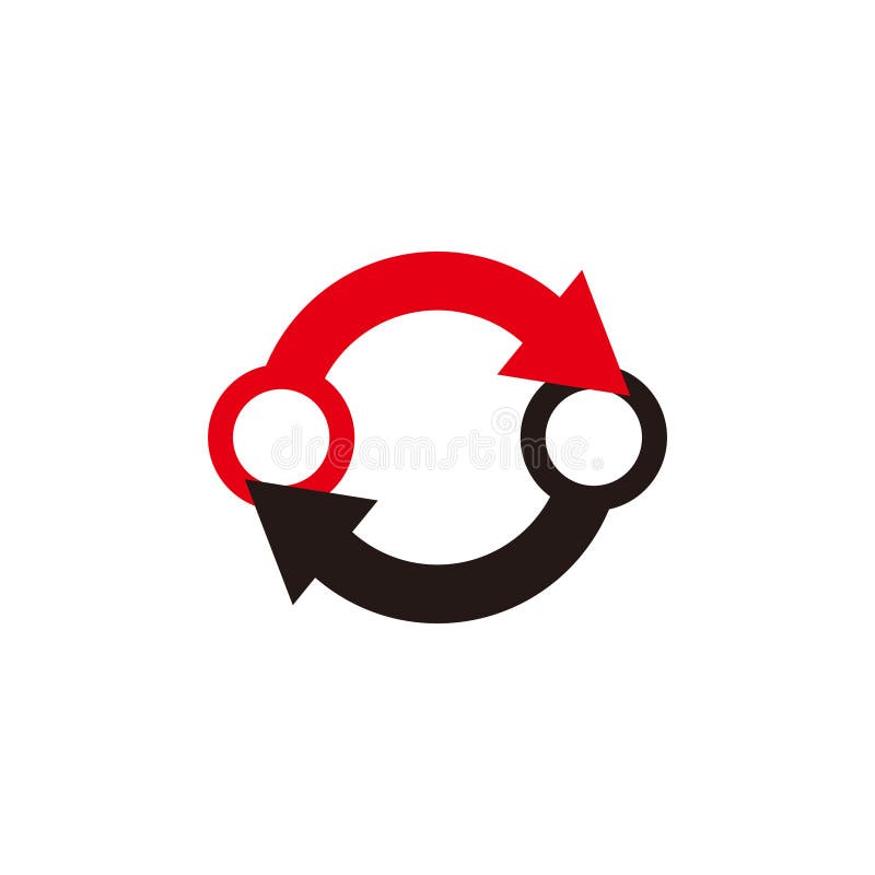 Rotate Linked Arrows Points Colorful Recycle Logo Vector Stock Vector ...