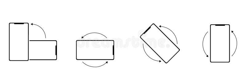 Rotate Mobile Phone Icon. Tilt Smartphone Symbol. Sign Device Vector ...