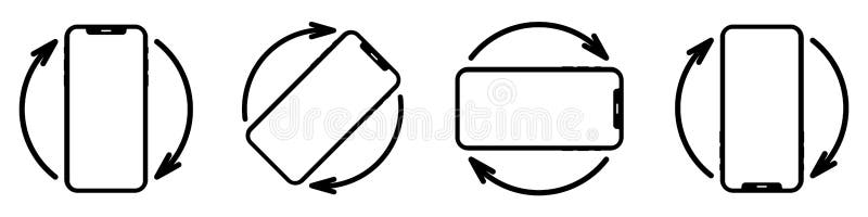 Rotate Mobile Phone Icon. Mobile Screen Rotation. Turn Your Device ...