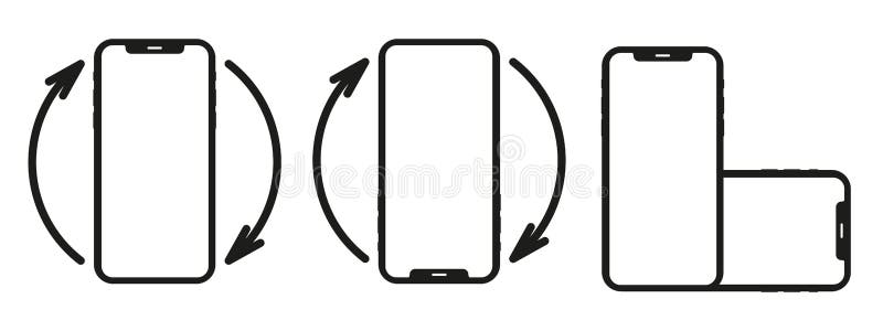 Rotate Mobile Phone Icon. Mobile Screen Rotation. Turn Your Device ...