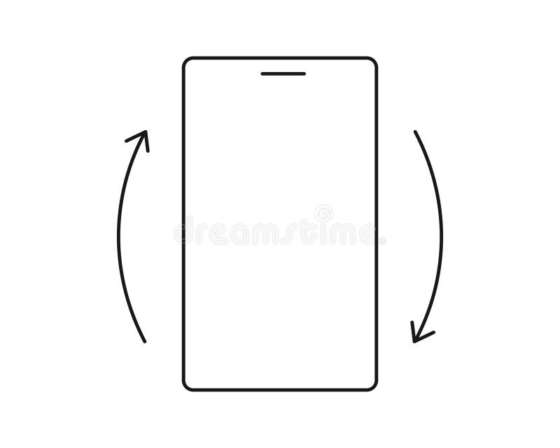 Rotate Mobile Phone Icon Rotation Symbol With Arrows Set Turn Device Screen Ui Button Web
