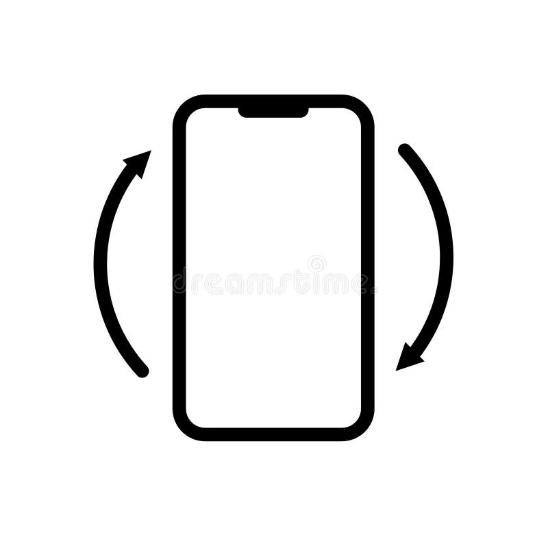 Rotate Mobile phone icon stock vector. Illustration of smartphone ...
