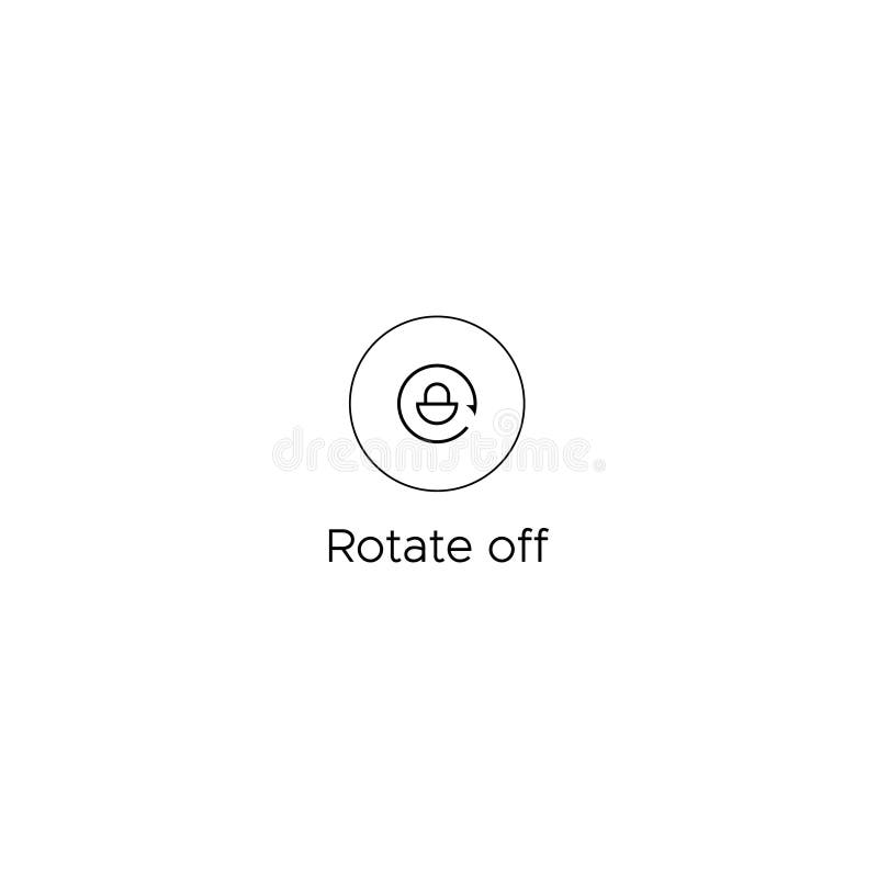 Rotate Off Button Icon in Line Style Stock Vector - Illustration of ...