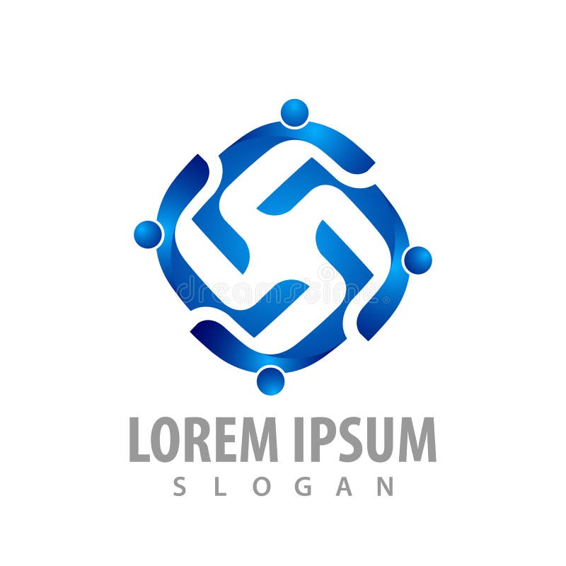 Rotate People Connect Logo Concept Design. Symbol Graphic Template ...