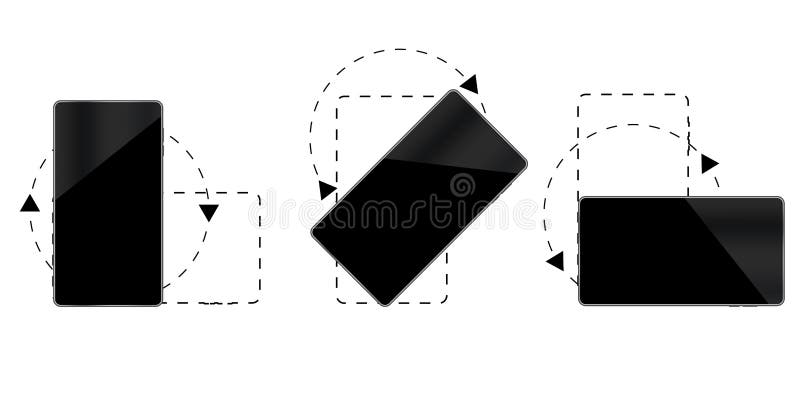 Rotate Phone in Modern Style. Smartphone Mockup. Smartphone Screen ...