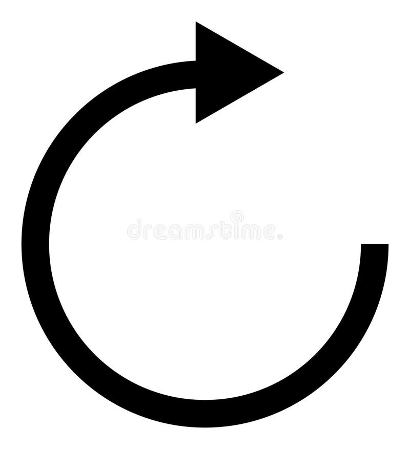 Rotate Right Icon or Logo in Pastel Color Stock Vector - Illustration ...