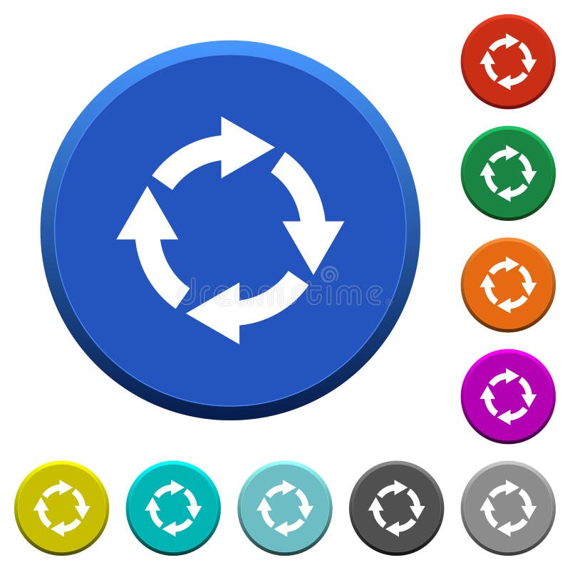 Rotate Right Beveled Buttons Stock Vector - Illustration of ledge ...