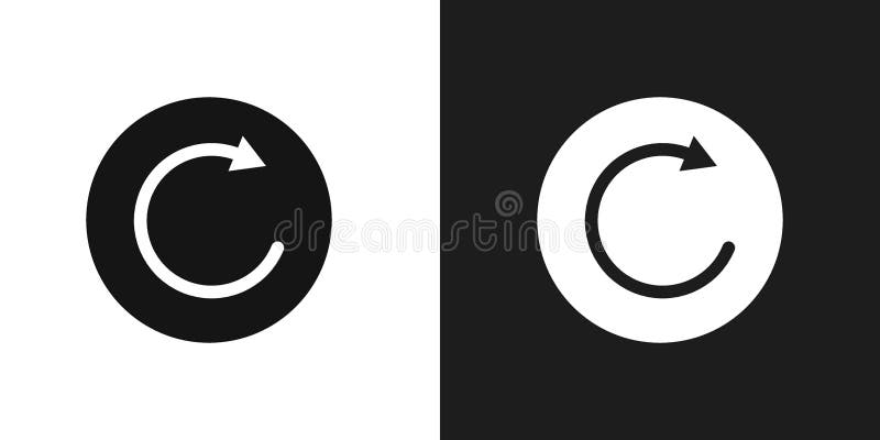Rotate Right Icon Logo Set Vector Stock Vector - Illustration of rewind ...