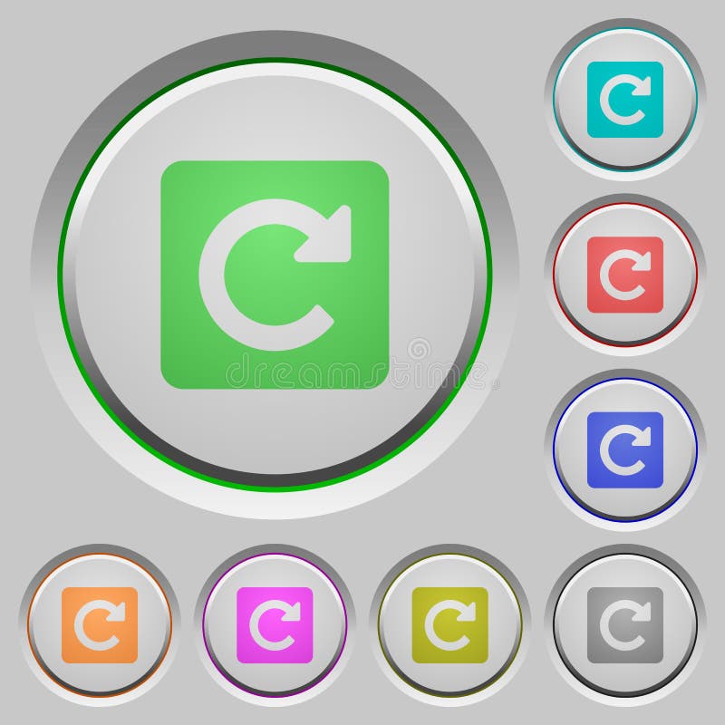 Rotate right push buttons stock illustration. Illustration of buttons ...