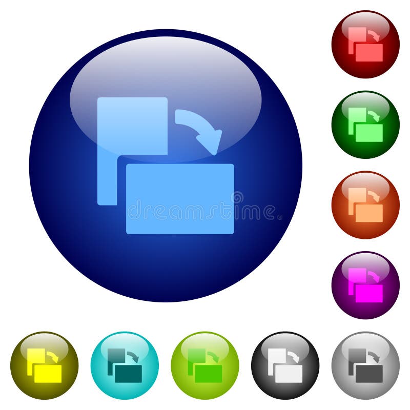 Rotate Right Solid Color Glass Buttons Stock Vector - Illustration of ...