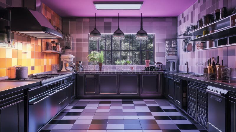 Rotate Rotating Kitchen Layout Stock Illustration - Illustration of ...