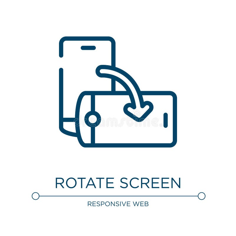 Rotate Screen Icon stock vector. Illustration of auto - 181574363