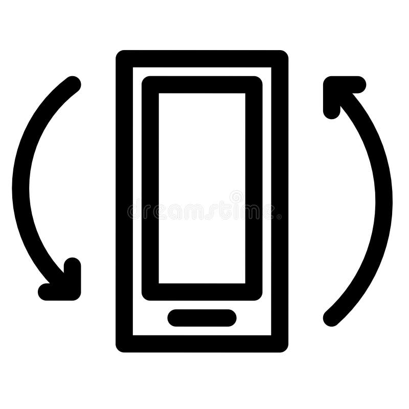 Rotate Screen Icon for Mobile Phones Stock Illustration - Illustration ...