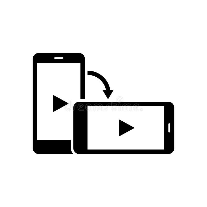 Rotate Smartphone Screen Button Icon Vector. Auto-rotate Symbol Images ...