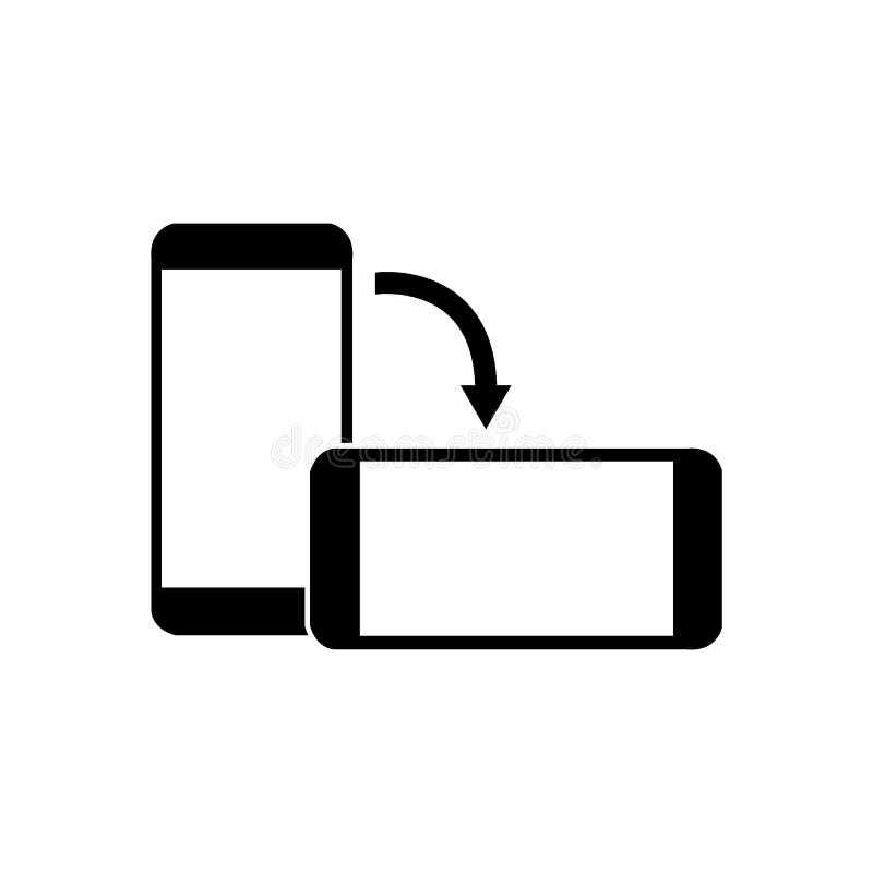 Rotate Smartphone Icon Vector. Mobile Screen Rotation Illustration ... Rotate Smartphone Icon Vector. Mobile Screen Rotation Illustration ...