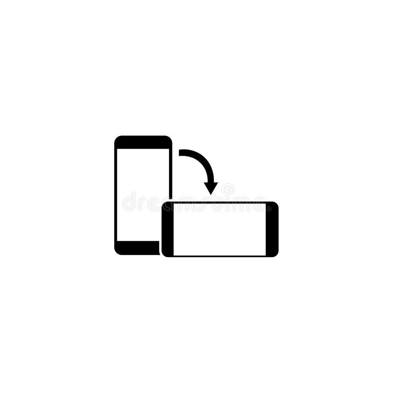 Rotate Smartphone Icon Vector. Mobile Screen Rotation Illustration ...