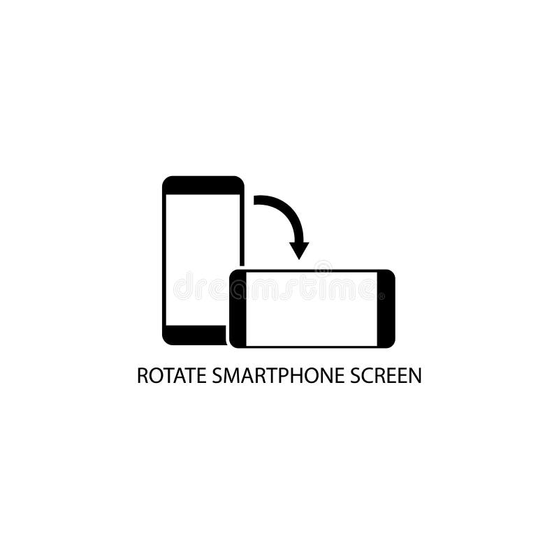 Rotate Smartphone Screen Button Icon Vector. Auto-rotate Symbol Images ...