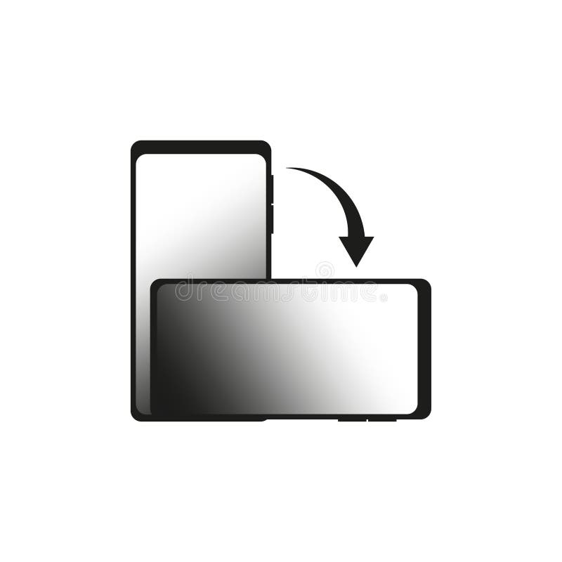 Rotate Smartphone Screen Button Icon Vector. Auto-rotate Symbol Images ...