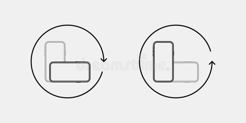 Rotate Smartphone Icon Vector in Trendy Flat Style. Turn Screen Symbol ...
