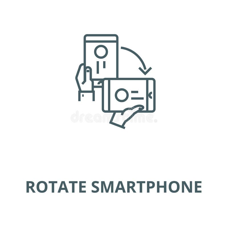 Rotate Smartphone Vector Line Icon, Linear Concept, Outline Sign ... Rotate Smartphone Vector Line Icon, Linear Concept, Outline Sign ...
