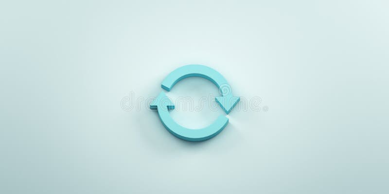 Set of Rotate Symbol. 3D Render Illustration Stock Illustration ...
