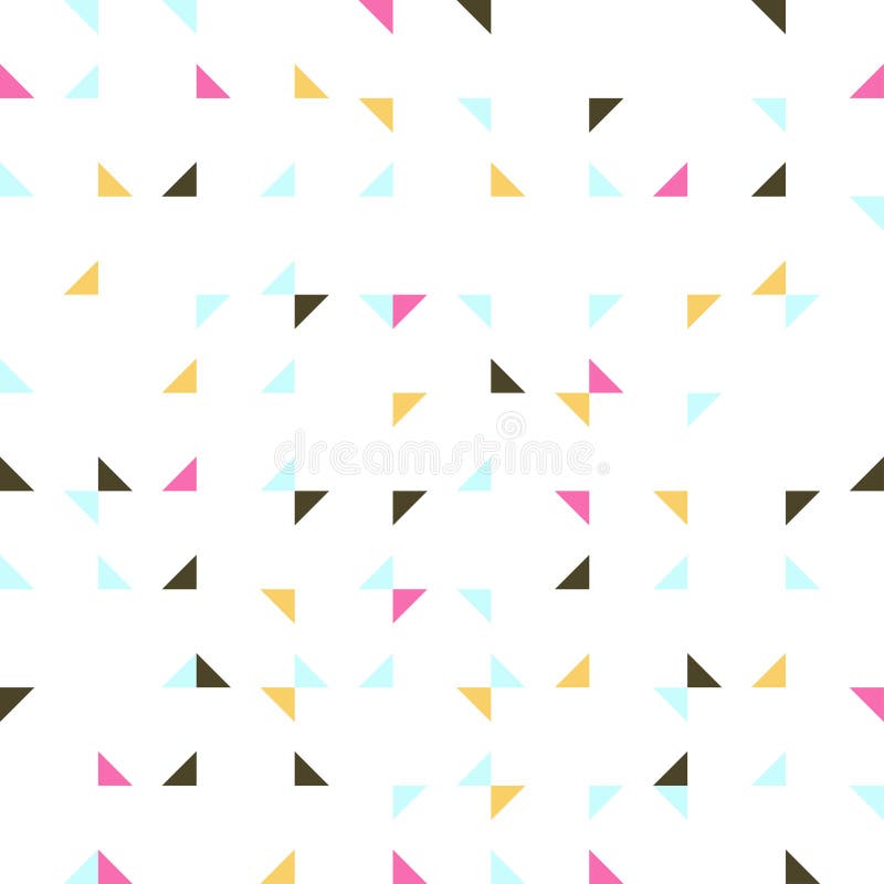 Rotate Triangle in Square Grid. Seamless Geometric Pattern Vector Stock ...