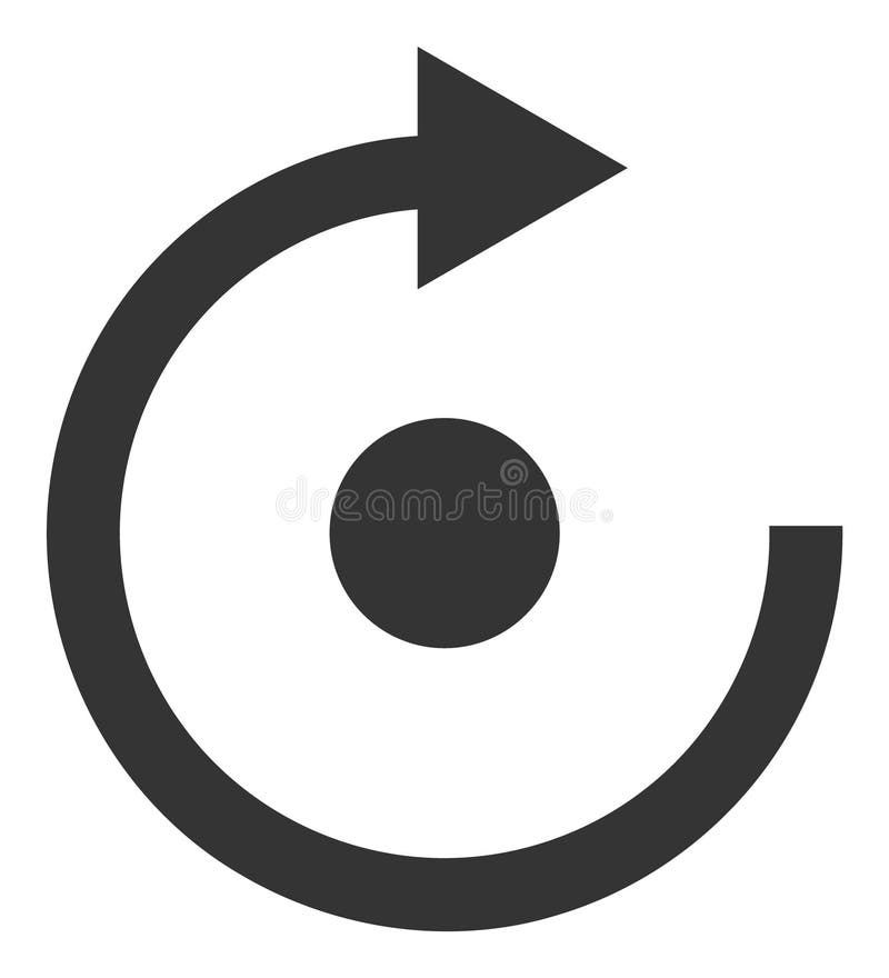 Rotate CCW Vector Icon Flat Illustration Stock Vector - Illustration of ...
