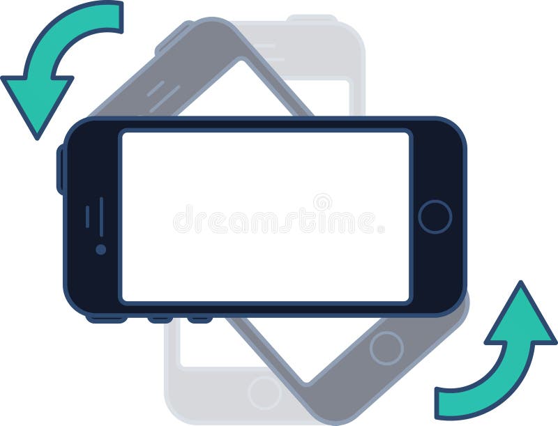 Rotate Your Phone Illustration in a Flat Style Stock Vector ...