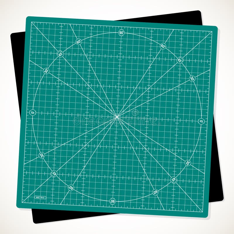 Rotated Cutting Mat for Quilting, Patchwork and Craft Stock Vector ...