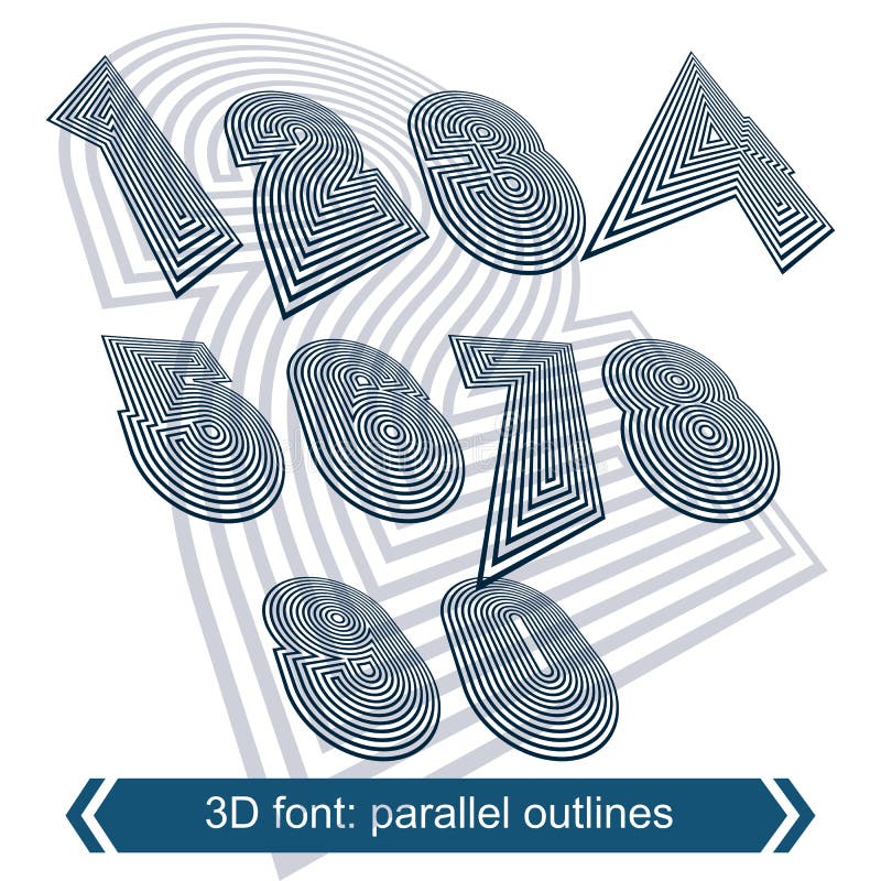 Perspective Numbers Outline Stock Illustrations – 67 Perspective ...