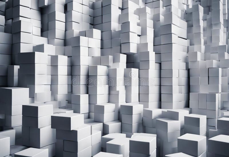 Rotated White Copy Box Pattern Background Block Space Texture Cube ...