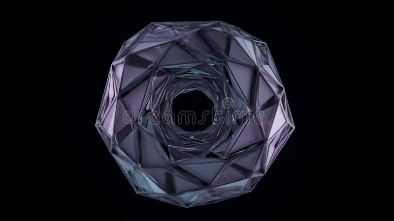 Rotating Abstract Geometric Loop in Dark Background Stock Video - Video ...