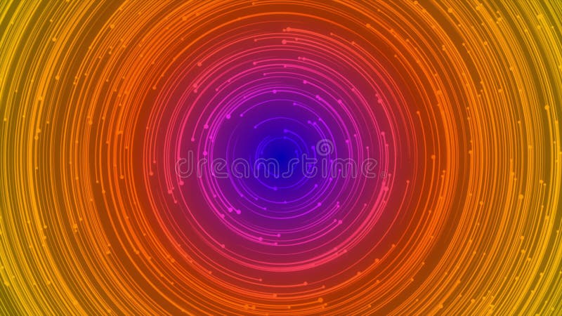 Rotating Abstract Multicolor Disc Made of Particles and Trails ...