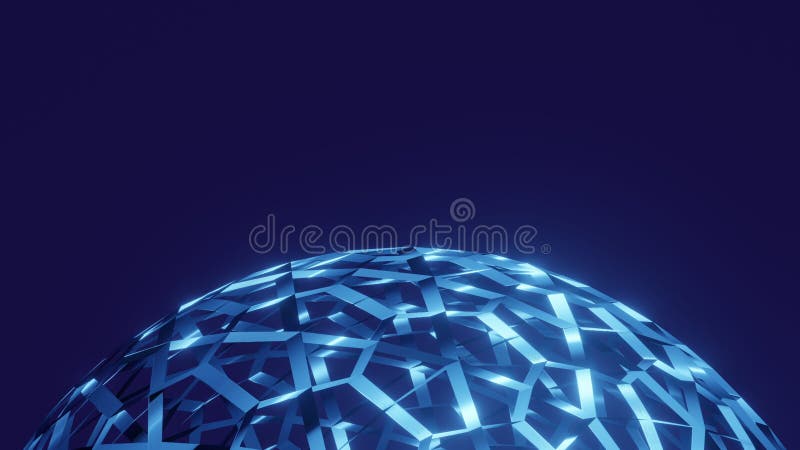 Rotating Abstract Sphere in 3D Space. Shallow Motion with Empty Space ...