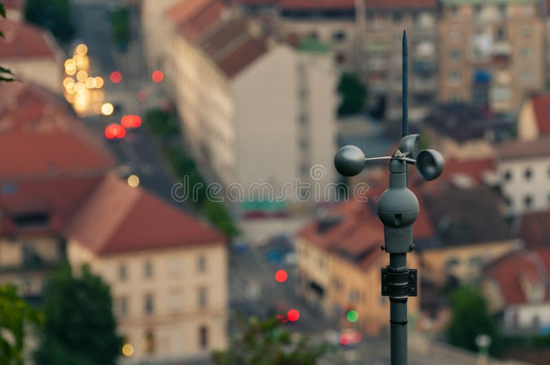 Rotating Anemometer Measuring Wind Speed Placed on the Hill Overlooking ... Rotating Anemometer Measuring Wind Speed Placed on the Hill Overlooking ...