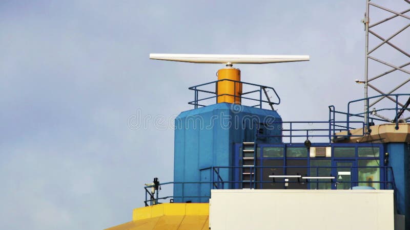 Modern marine radar stock footage. Video of detect, technology - 100064856