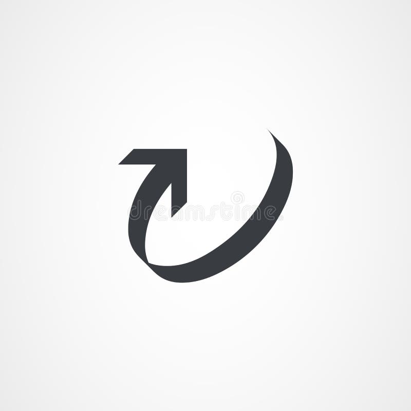 Rotating arrow, arrow icon stock illustration. Illustration of curved ... Rotating arrow, arrow icon stock illustration. Illustration of curved ...