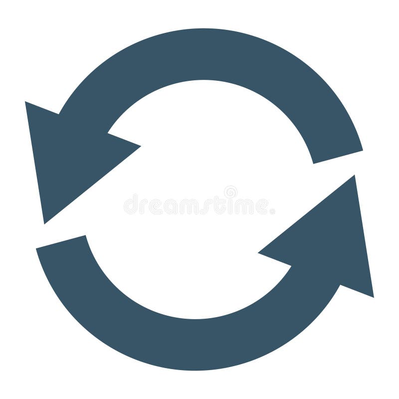 Rotating Arrows Circular Arrow Icon Repeat Stock Vector - Illustration ...