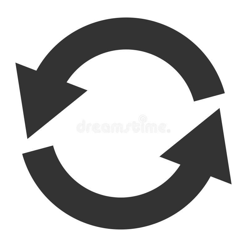 Rotating Arrows Circular Arrow Icon Repeat Stock Illustration ...