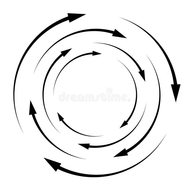 Rotating Arrows. Concentric, Radial, and Circular Arrow Element Stock ...