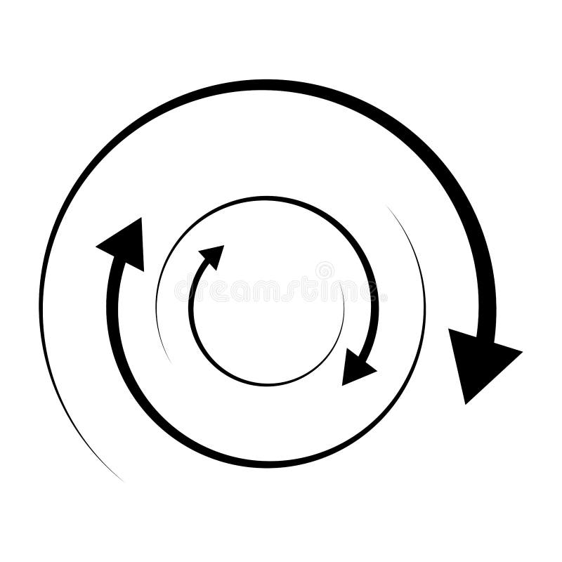 Rotating Arrows. Concentric, Radial, and Circular Arrow Element Stock ...