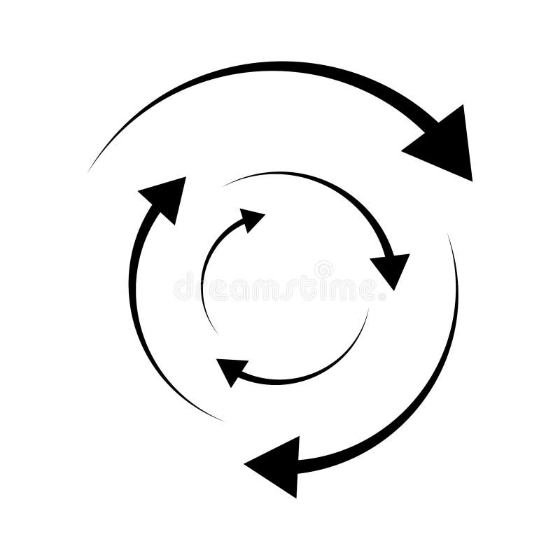 Rotating Arrows. Concentric, Radial, and Circular Arrow Element Stock ...