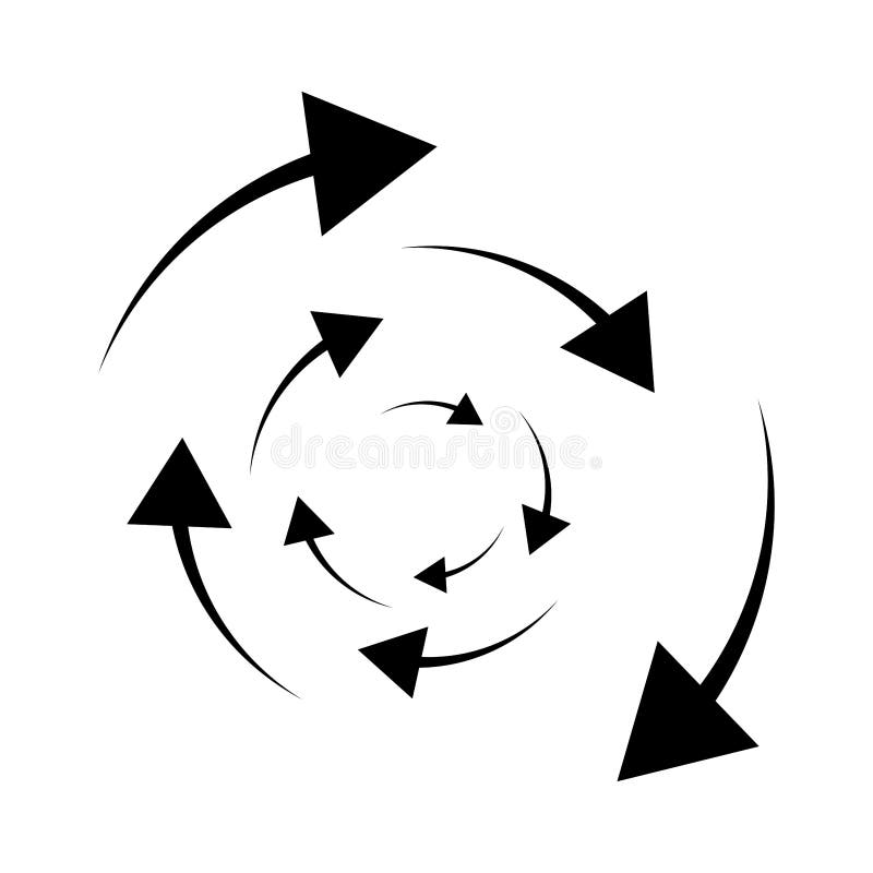 Rotating Arrows. Concentric, Radial, and Circular Arrow Element Stock ...