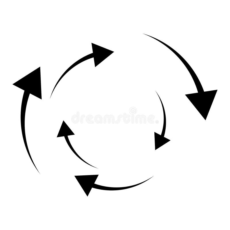 Rotating Arrows. Concentric, Radial, and Circular Arrow Element. Cycle ...