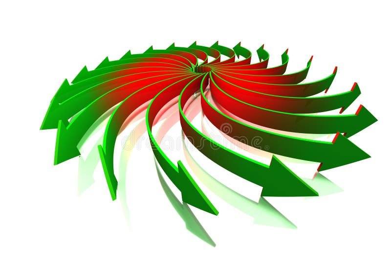 Rotating arrows concept stock illustration. Illustration of chart ...