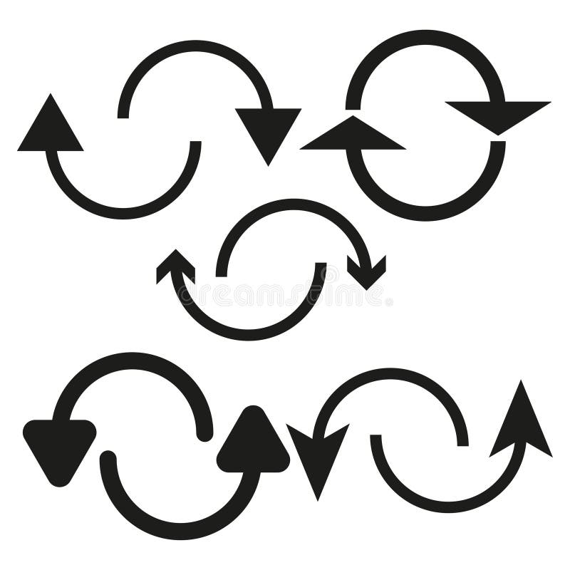 Rotating Arrows Design. Simple, Effective Cycle. Vector Illustration ...