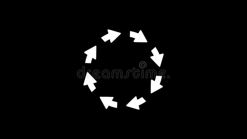 Rotating Arrows Graphic Animation. Alpha Channel Stock Video - Video of ...