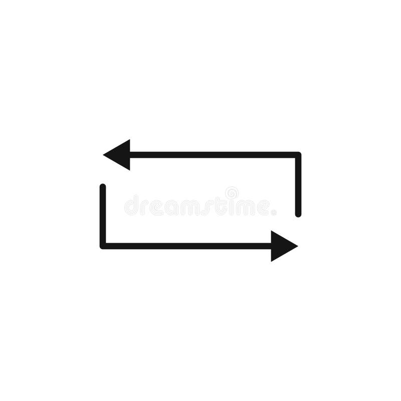 Rotating Arrows Repeat Icon for Synchronization and Data Recovery Stock ...