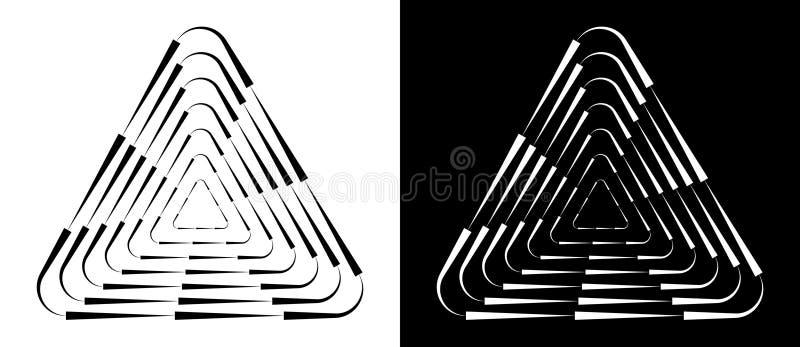 Rotating Art Lines in Triangle Shape As Symbol, Logo or Icon, Design ...